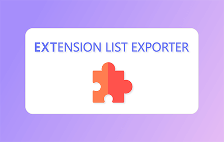 Extension List Exporter - Extension