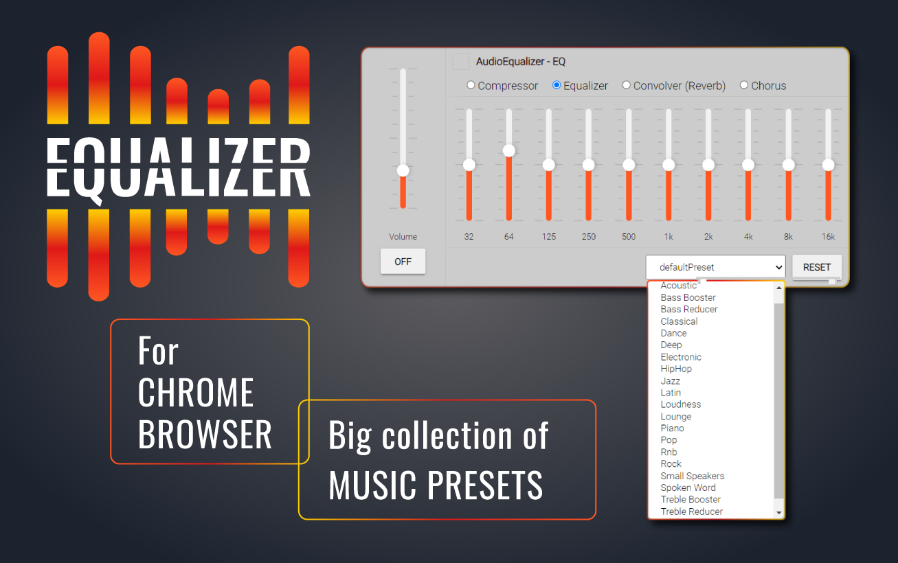 Audio Equalizer & Volume Booster for Chrome | Best 12 EQ